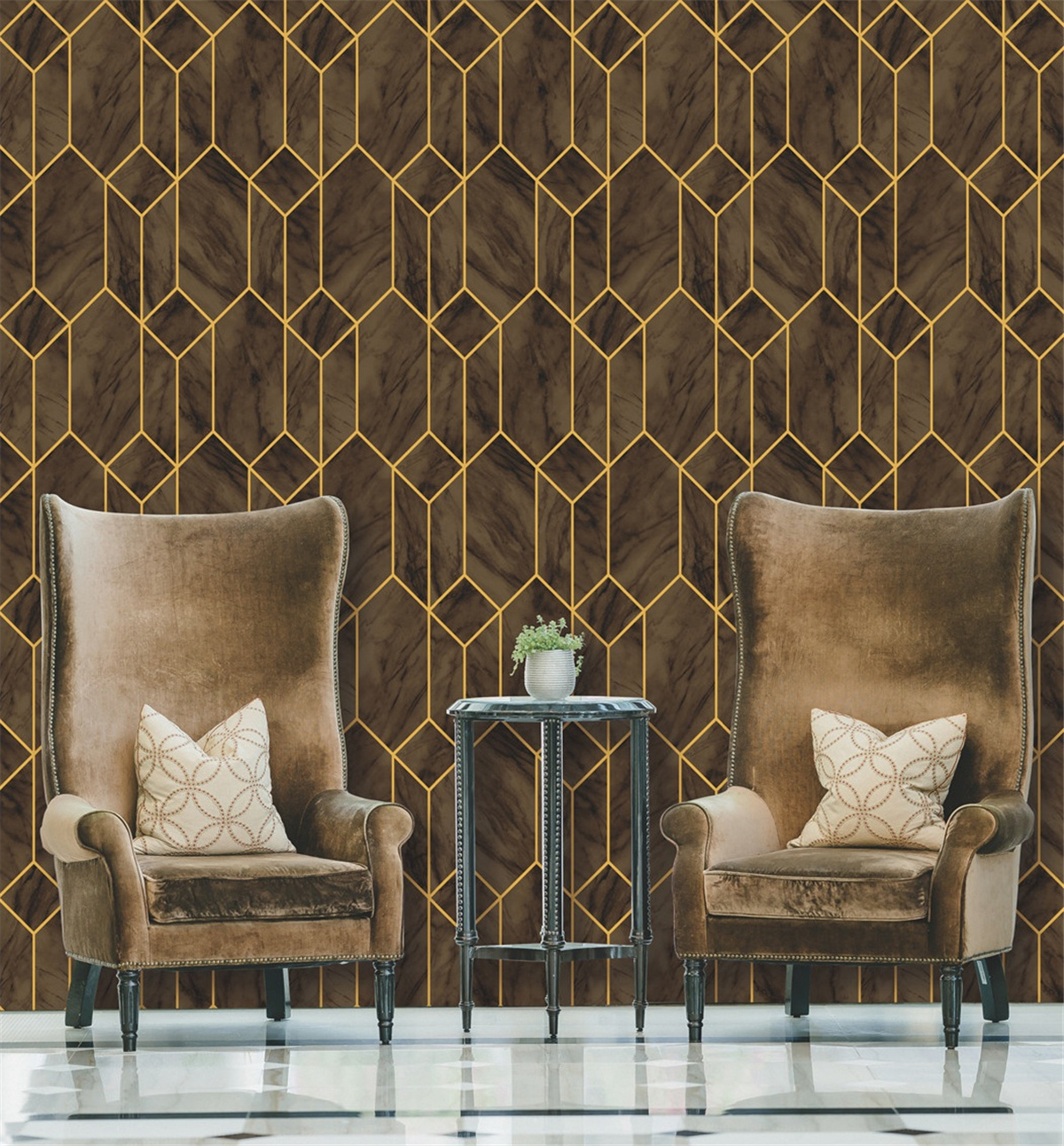 Romeo Abstract – PVC Wallpaper MC3015 – Red and Wine Decor