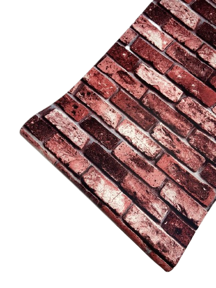 Red Brick – PVC Wallpaper – Red and Wine Decor